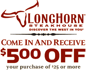 Longhorn steakhouse coupons store